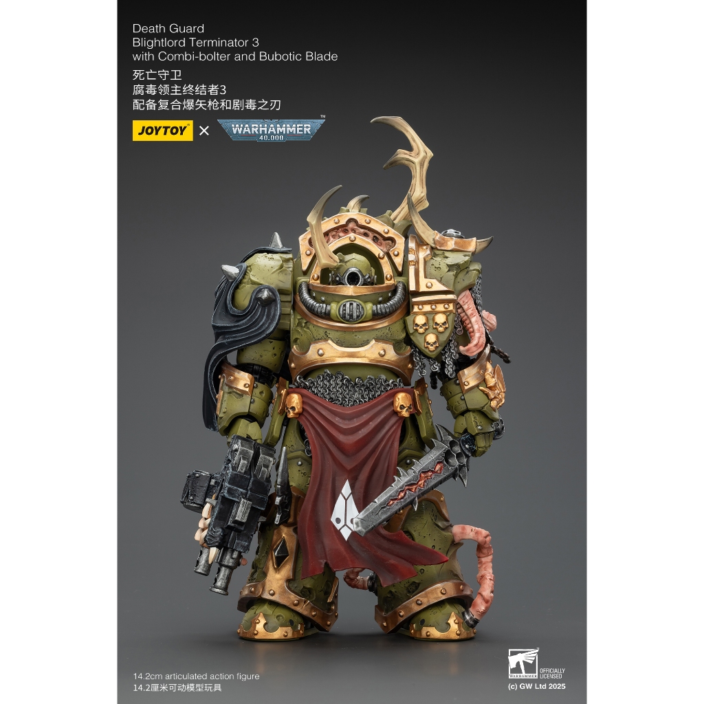 JoyToy JT02885 118 Warhammer40 Death Guard Blightlord Terminator 3 with ...