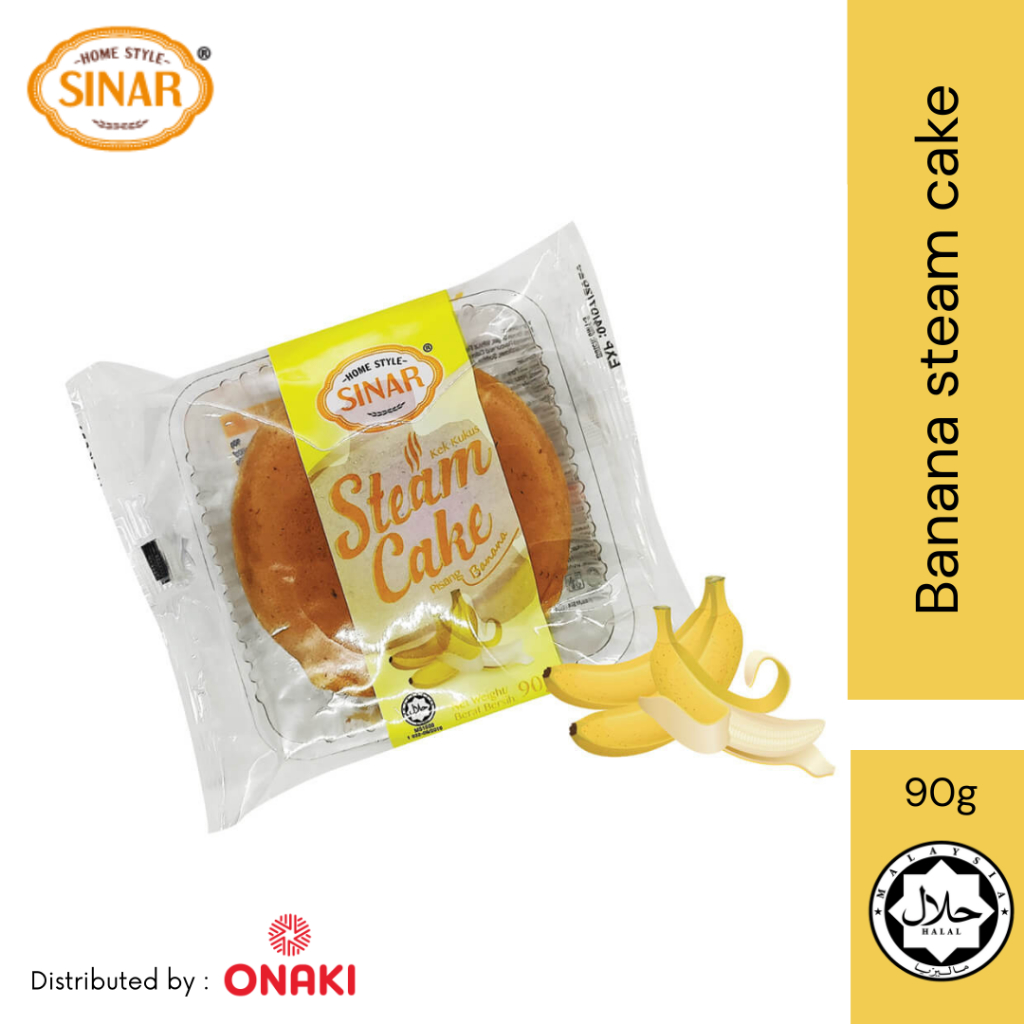 SINAR Steam Cake 90g | Banana Cheese Lemon Orange Flavour | Soft Moist ...