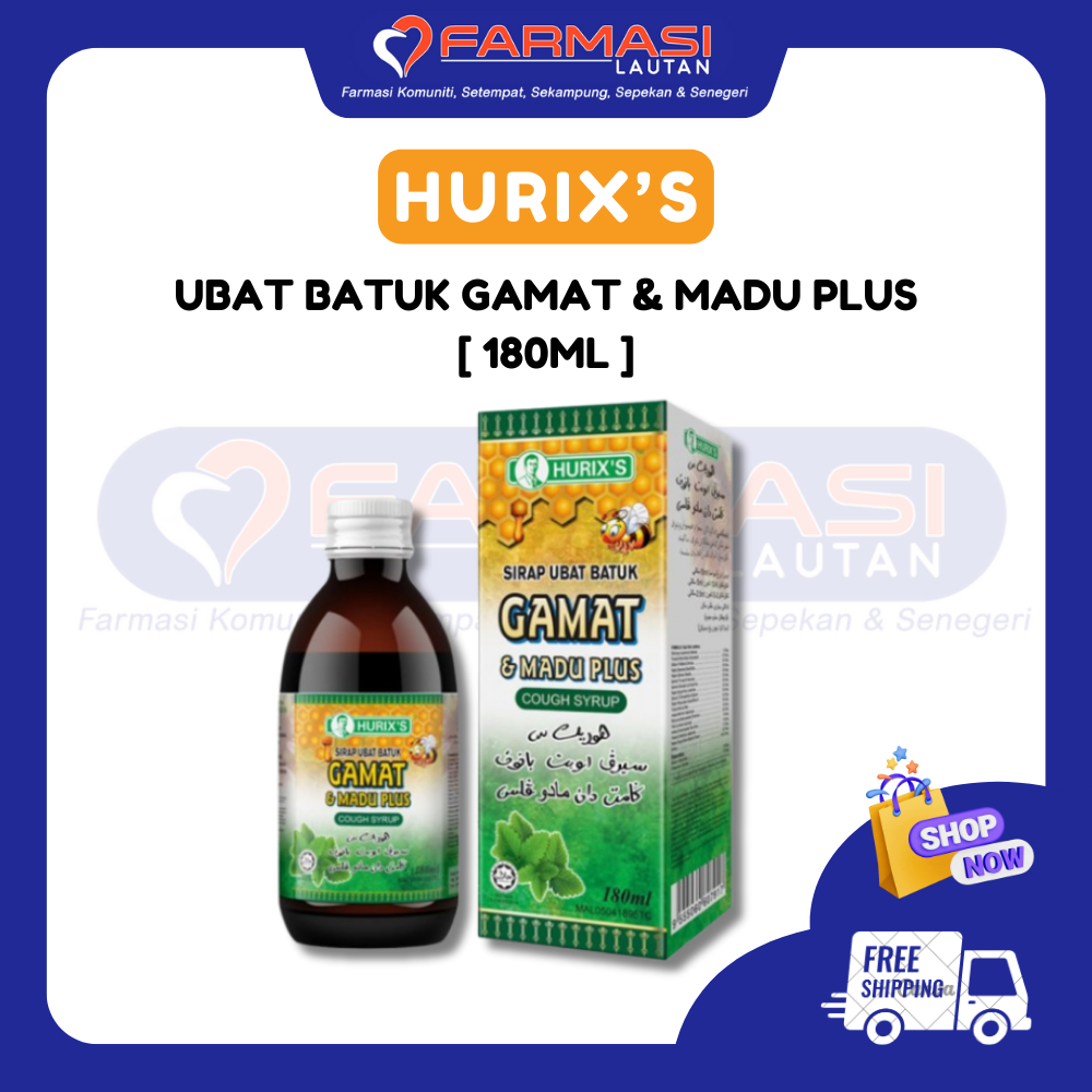 HURIX'S UBAT BATUK GAMAT & MADU PLUS 180ML | Shopee Malaysia