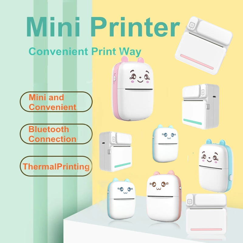 📣LOWEST PRICE📣Mini Portable Thermal Printer Paper Photo Pocket Thermal ...