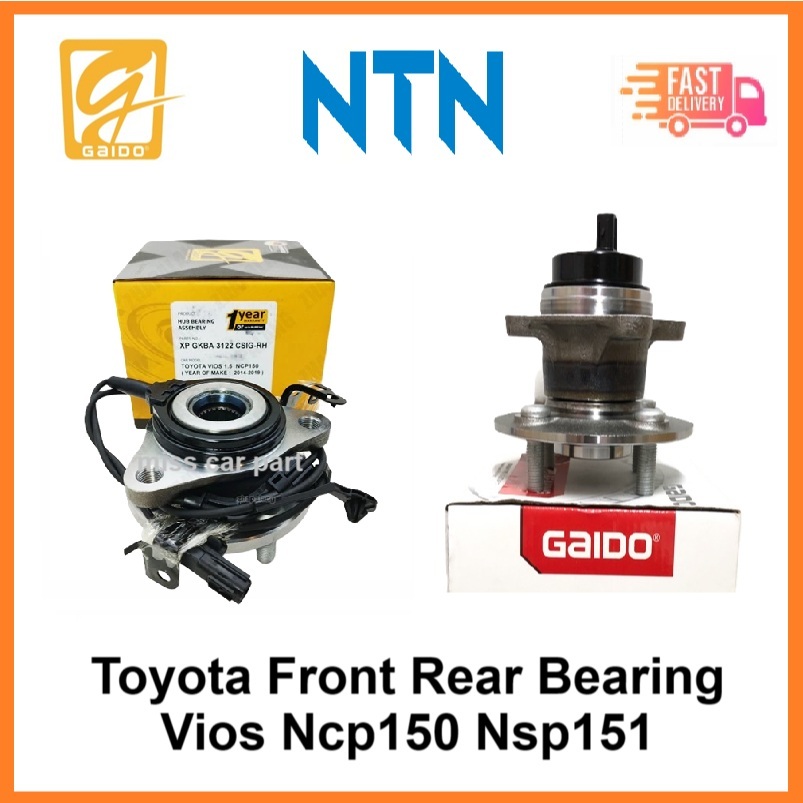 Gaido Toyota Vios Ncp150 Nsp151 Front Rear Wheel Bearing (GKBA3122 ...