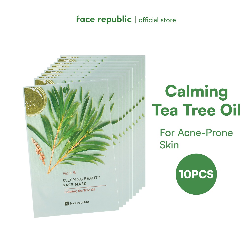 Face Republic Sleeping Beauty Face Mask Calming Tea Tree Oil (23g/10 ...