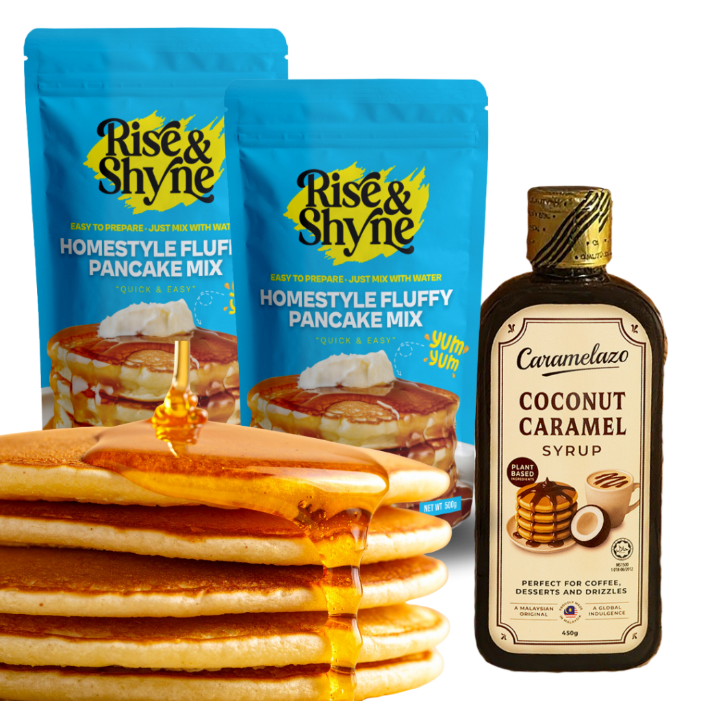 RisenShyne Double Combo Pancake Mix and Syrup All In One Breakfast Set ...
