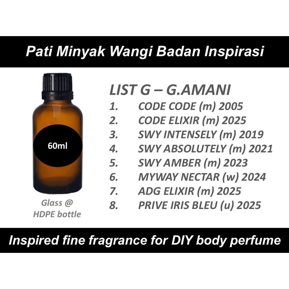 [LIST @ SENARAI G - GAR ] Pati Tulen Inspirasi-Inspired Fragrance Oil ...