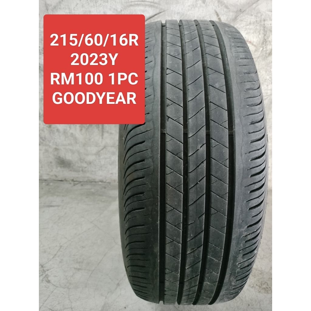 USED TAYAR 215/60/16 INCH RM100 1PC GOODYEAR 215/60/R16 2023Y CAMRY ...