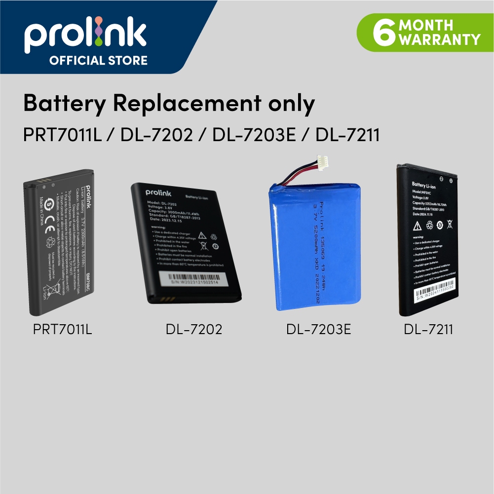(Battery Replacement only) Prolink PRT7011L/ DL-7202 / DL-7203E / DL ...
