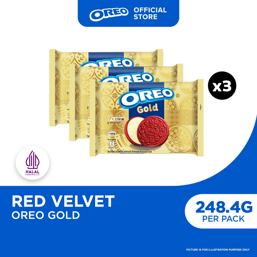 OREO Red Velvet Gold Chocolate Sandwich Cookies MP 248.4g (x3/x5/x12 ...