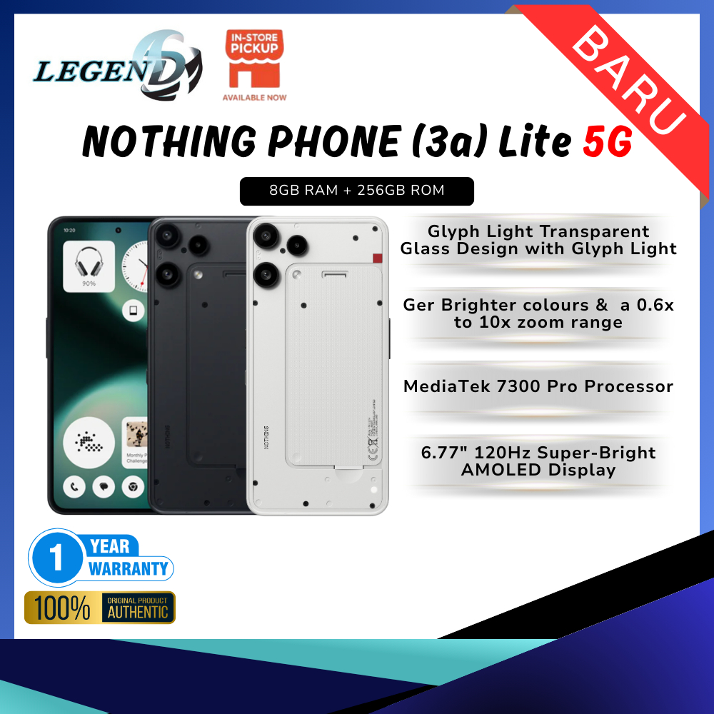 Nothing Phone 3a Lite 5G (8GB+256GB) Original Smartphone | Mediatek ...
