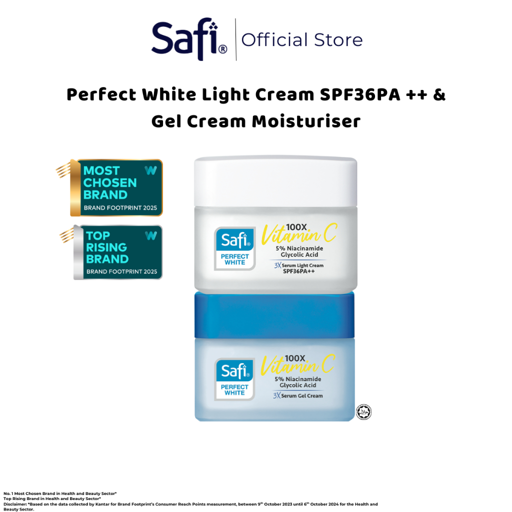 SAFI Perfect White 3X Serum Light Cream Moisturiser SPF36 PA++ 45g ...