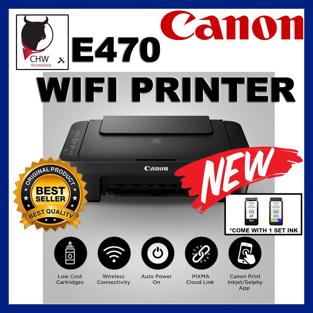 CANON E470 ALL IN ONE PRINTER CANON PRINTER E470 | Shopee Malaysia
