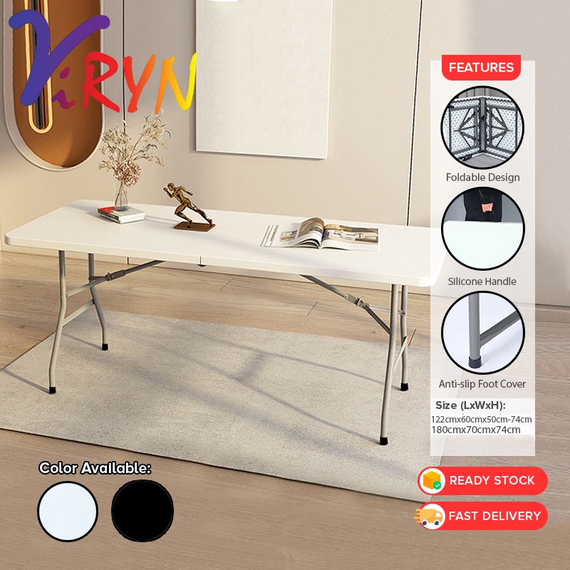 ViRYN 122cm/180cm Multipurpose Outdoor Folding Table Heavy Duty ...