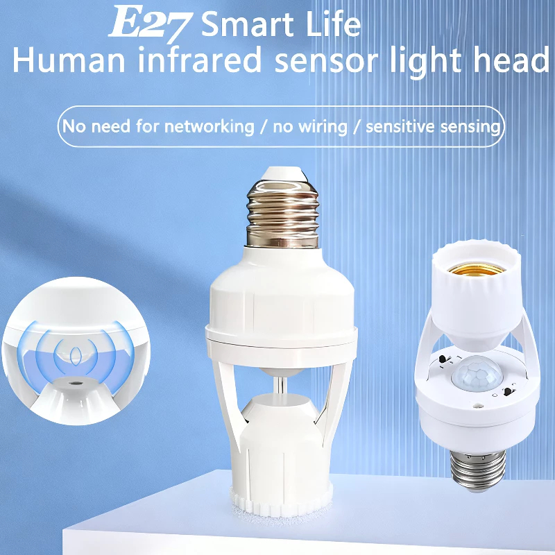 Occupancy sensor lights holder Infrared human body induction sound and ...