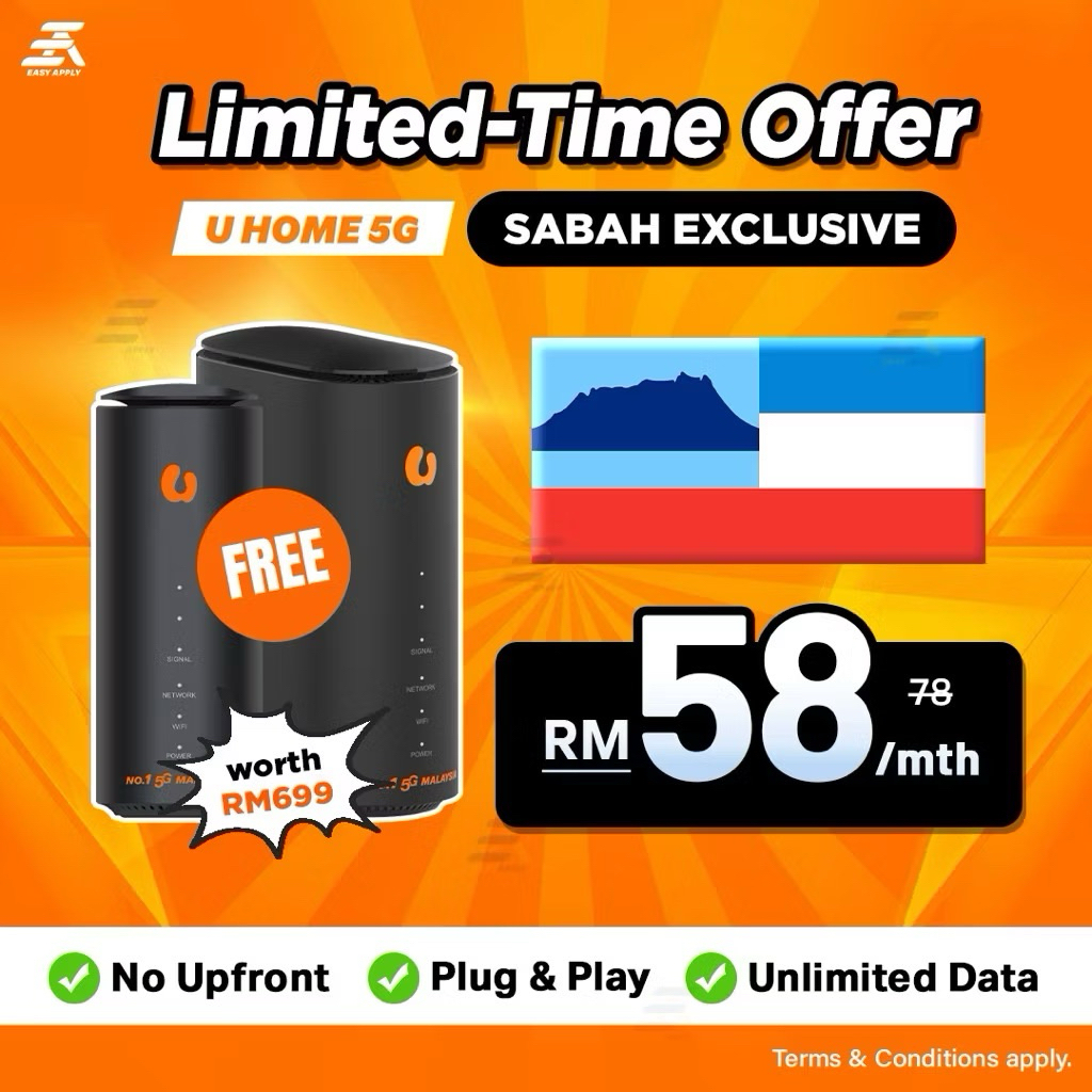 UHOME 5G MODEM PERCUMA UMOBILE BORNEO PLAN RM58 BULANAN | Shopee Malaysia