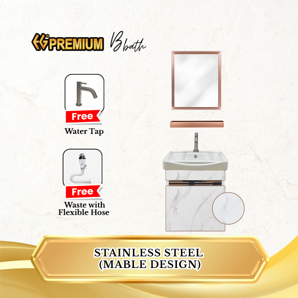 【Mable Design】【S/STEEL 6in1 Set】EG Premium 6in1 S/STEEL Basin Cabinet ...