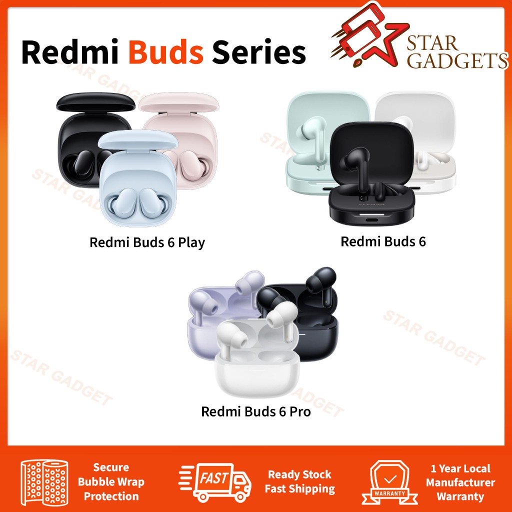 Xiaomi Redmi Buds 6/ 6 Pro/ 6 Play/ 5 Pro/ 4 Lite/ 4 Active | Original ...