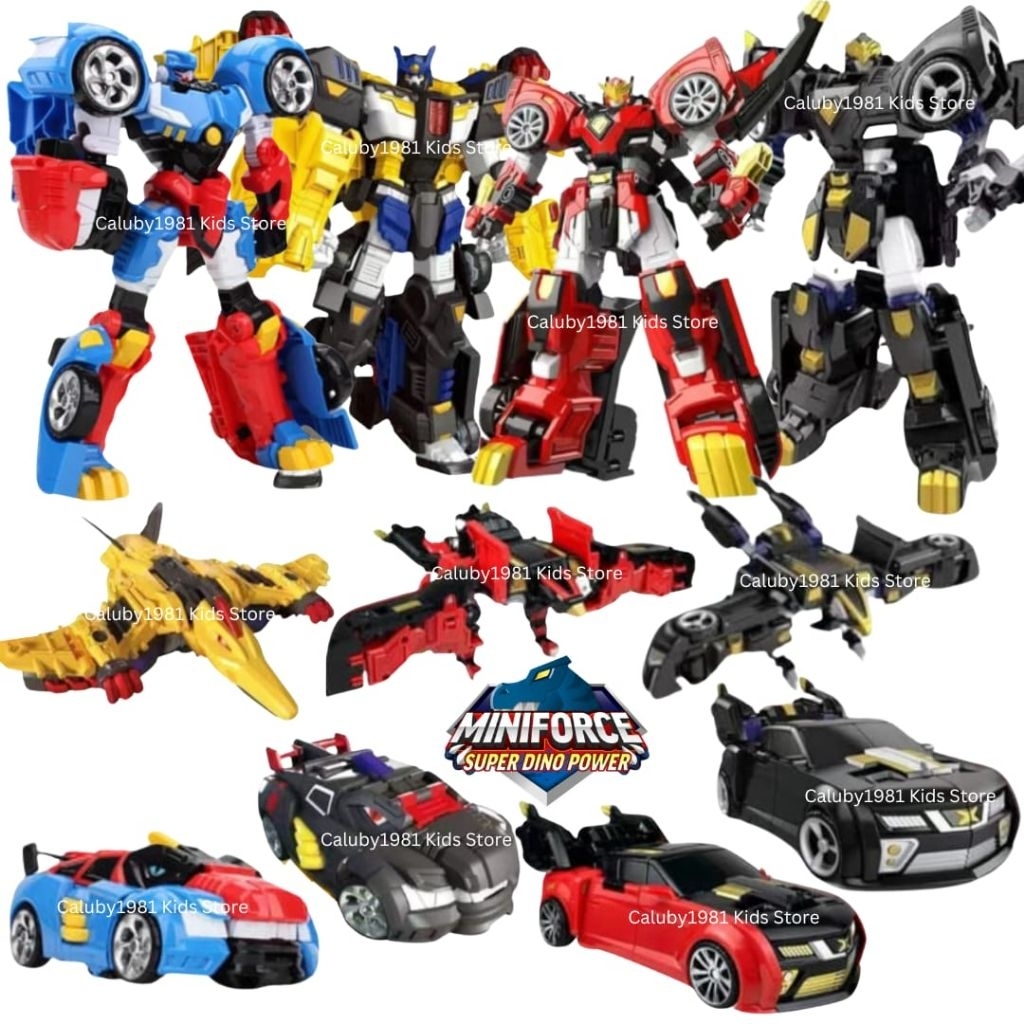 Mini Force Super Dino Power Tyranno Thunder Ptera Air Ptera Sky ...