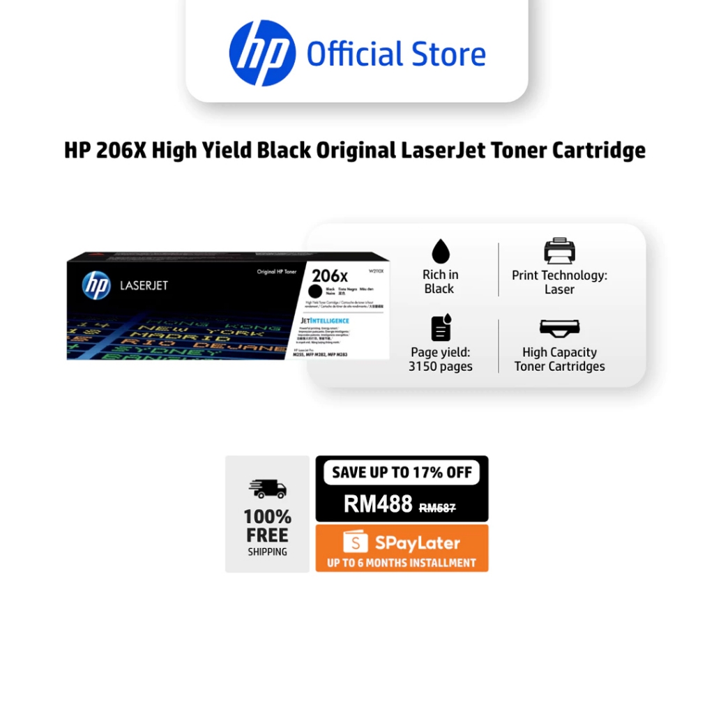 HP 206X Black Original LaserJet Toner Cartridge / Compatible for HP ...