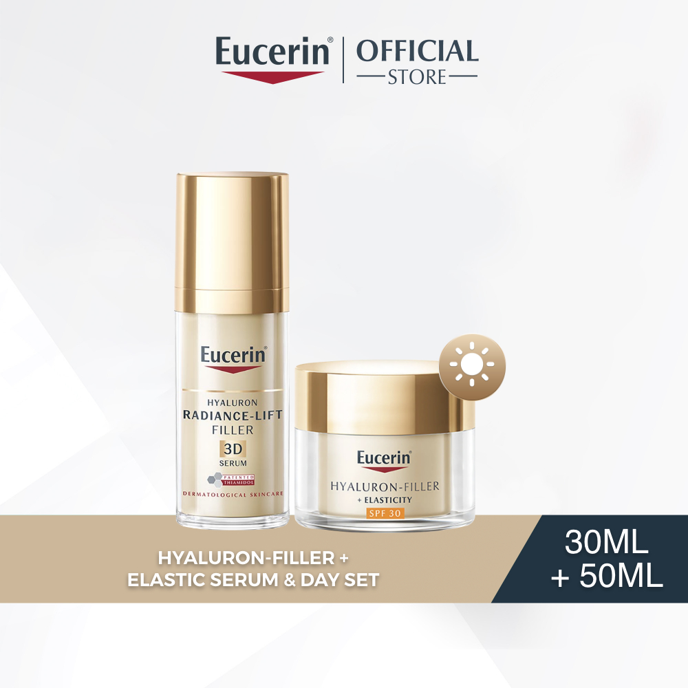Eucerin Hyaluron-Filler + Elastic Serum 30ml & Day Cream 50ml Set ...