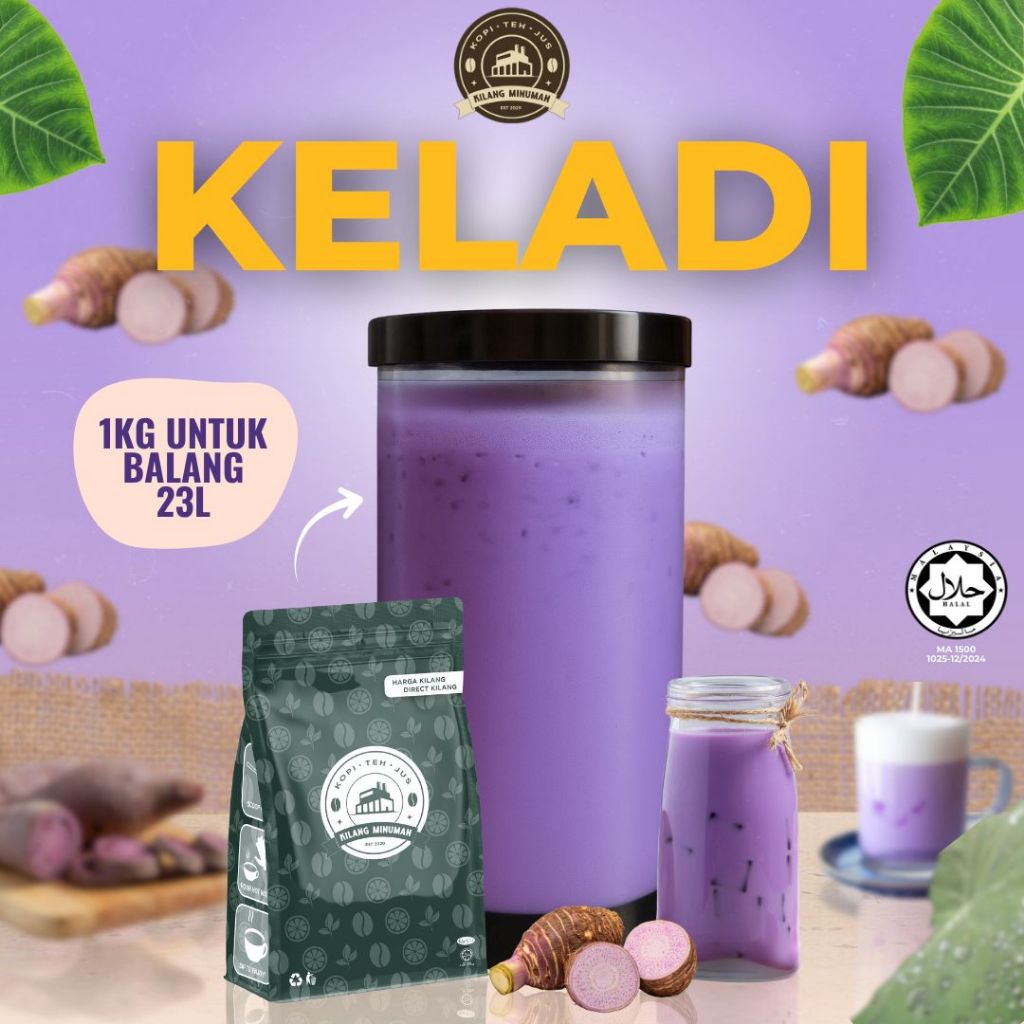 1KG Keladi Serbuk Air Balang Harga Direct Dari Kilang - Powder Drink ...