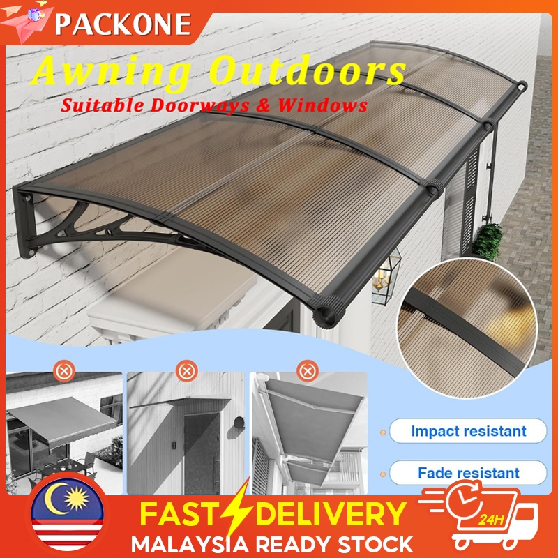 PACKONE Awning Roof Outdoor Window Awning Balcony Awning Aluminum Alloy ...