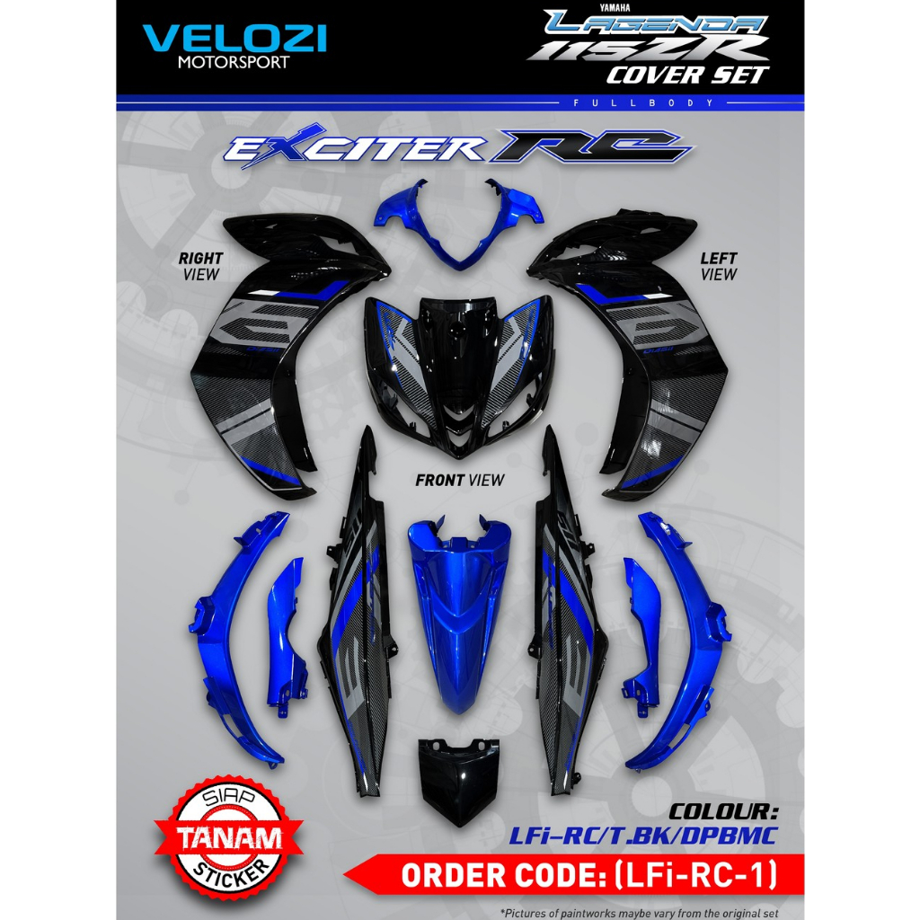 YAMAHA SRL 115 FI COVERSET (STICKER TANAM) | Shopee Malaysia