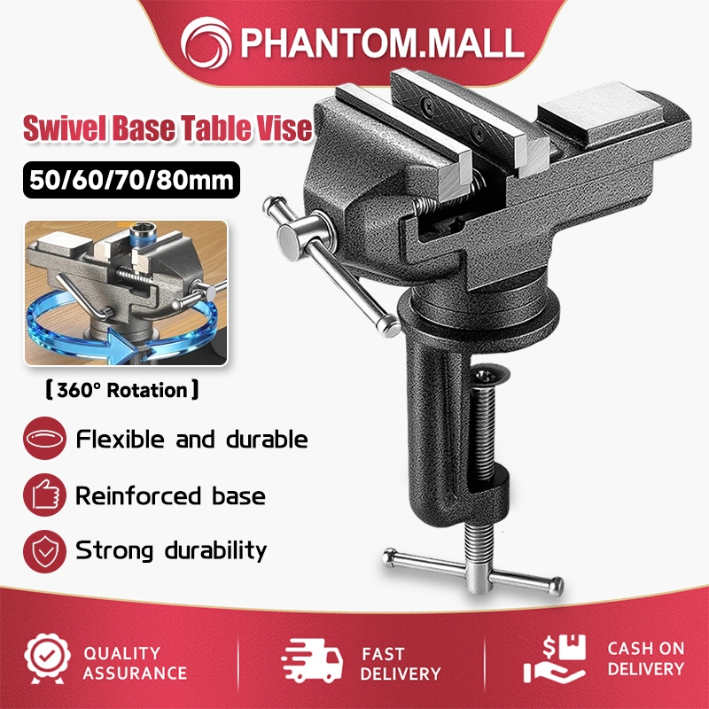 360° Swivel Base Table Vise 50mm 60mm 70mm 80mm Heavy Duty Bench Vice ...