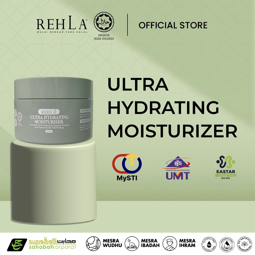 ULTRA HYDRA ESSENTIAL MOISTURISER HALAL NATURAL SKINCARE, MESRA IHRAM ...