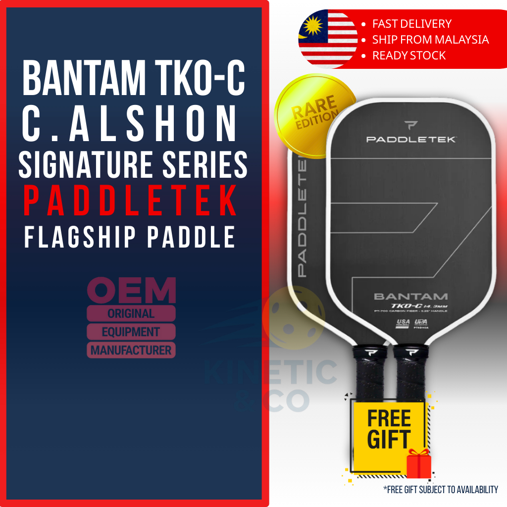 Paddletek Bantam TKO-C Pickleball Paddle | Carbon Surface | Power ...
