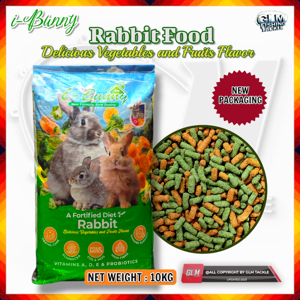 iBunny Rabbit Food (10kg) / I Bunny Rabbit & Guinea Pig Food / Makanan ...