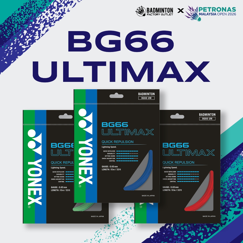 YONEX BG66 Ultimax Badminton String - 100% ORIGINAL | Shopee Malaysia