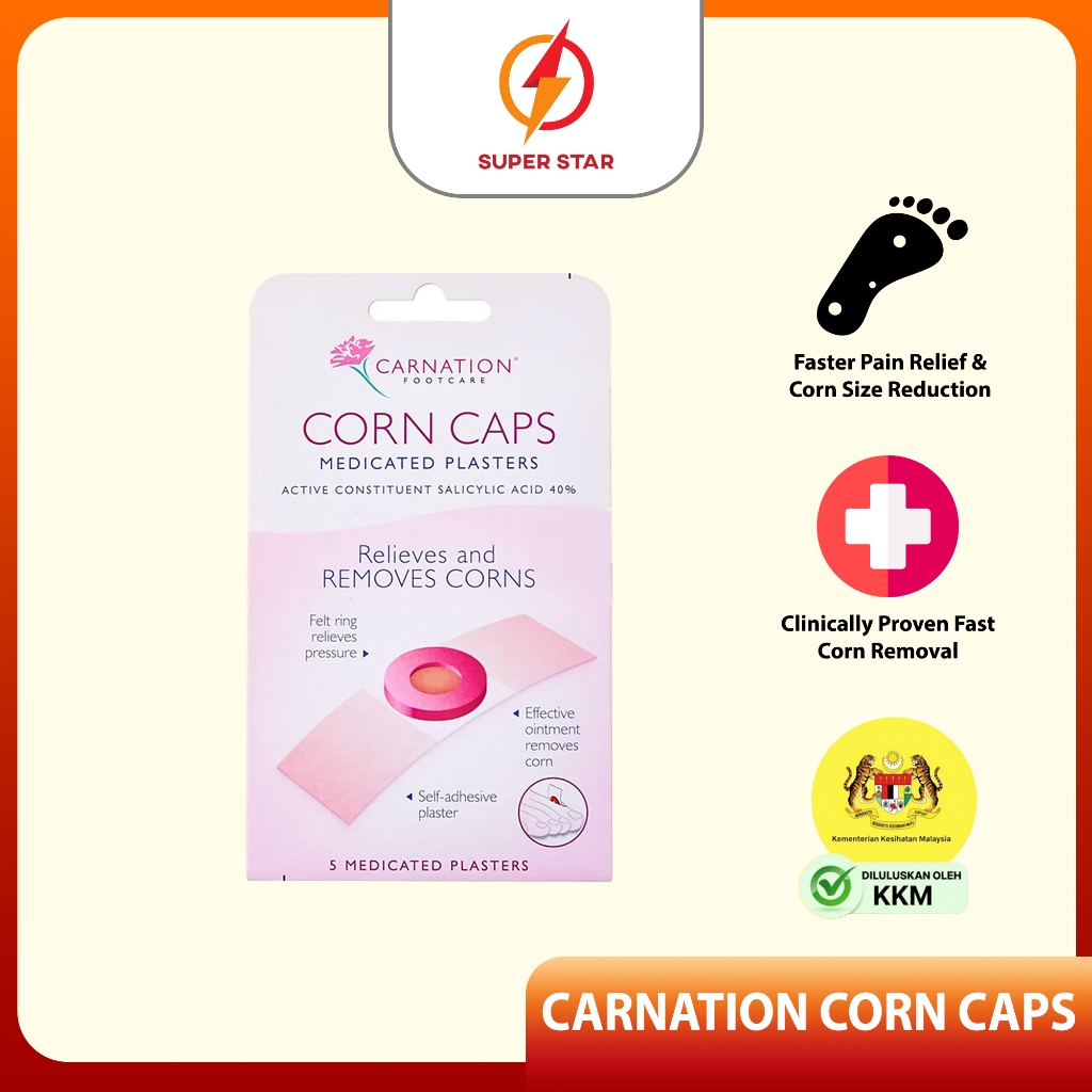 Carnation Corn Caps 5s (Remove Hard Corns) | Shopee Malaysia