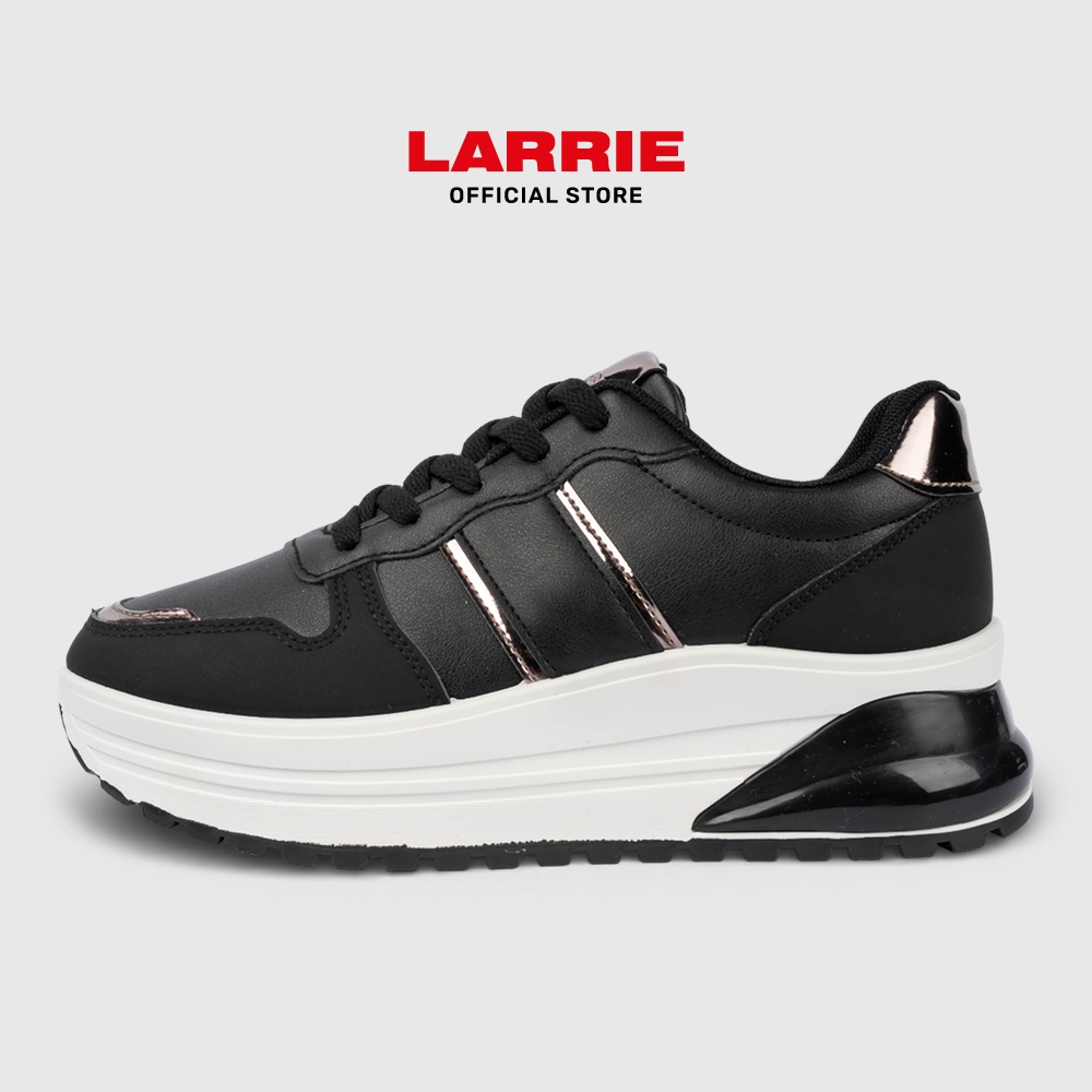 LARRIE Kasut Perempuan Hitam Mid Wedges Sporty Sneakers - L62310-TF01SV ...