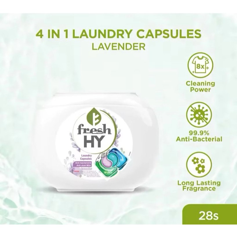 Fresh HY 4 In 1 Laundry Capsules (10ml x 28 Pcs) | Shopee Malaysia