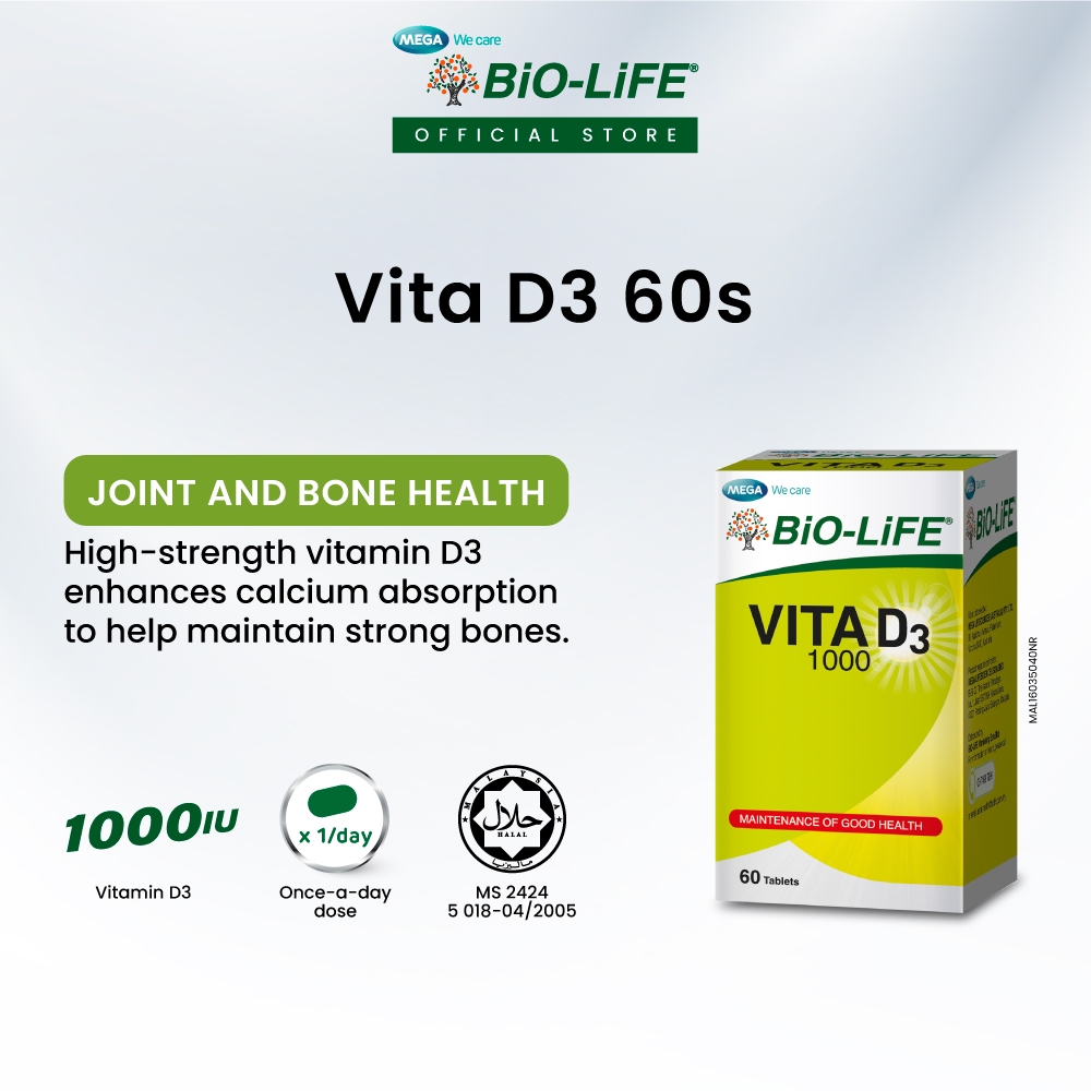 BiO-LiFE Vita D3 1000 60 tablets (EXPIRY DATE APR 2028) | Shopee Malaysia