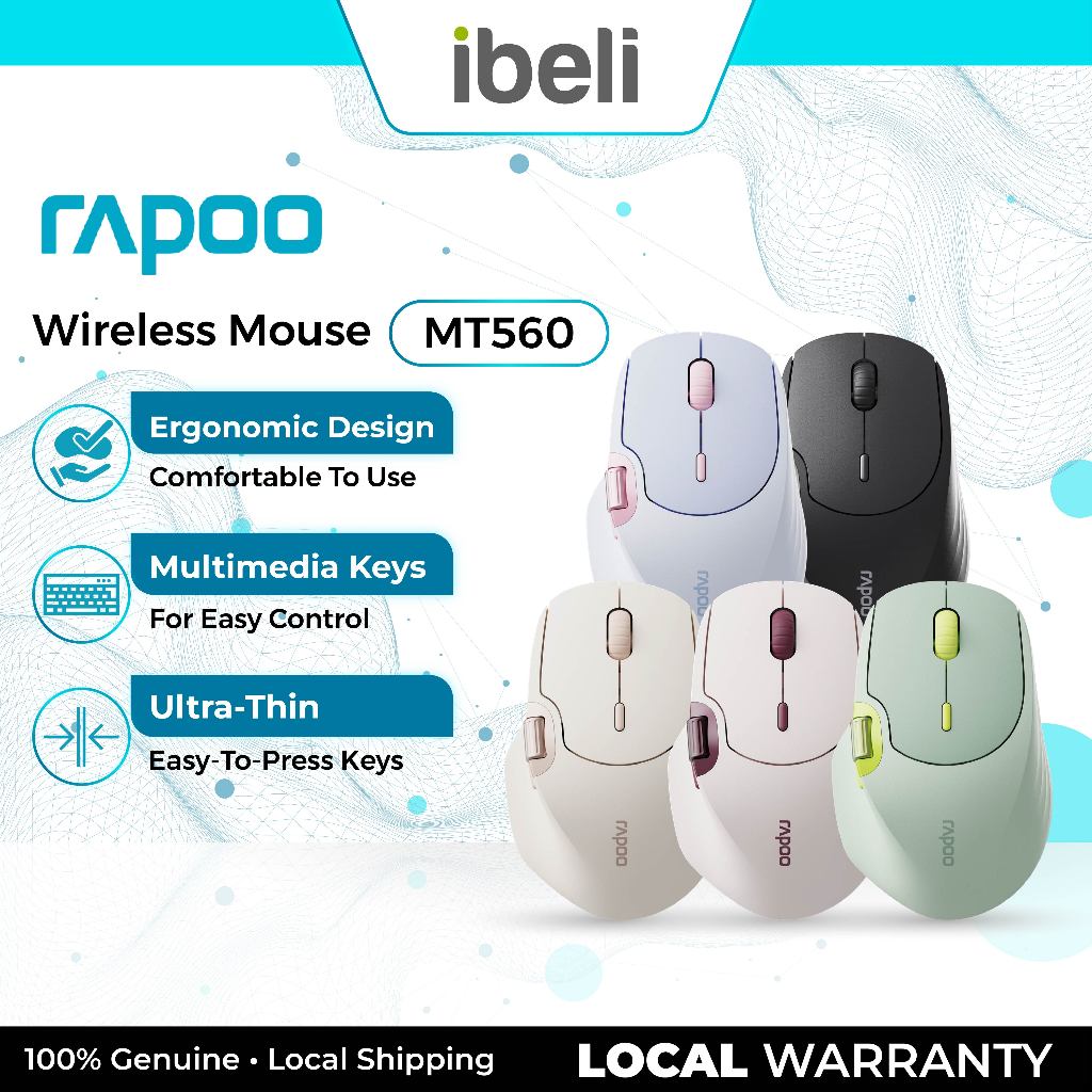 Rapoo MT560 Multi-mode Wireless Optical Mouse / Wireless Multimedia ...