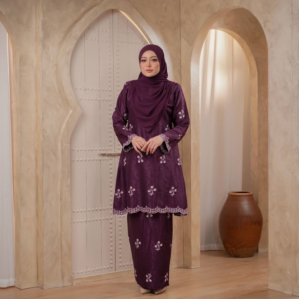 KURUNG RIAU SULAM TANJONG S TO 5XL FULL SULAM MATERIALJAQUARDLEMBUT ...