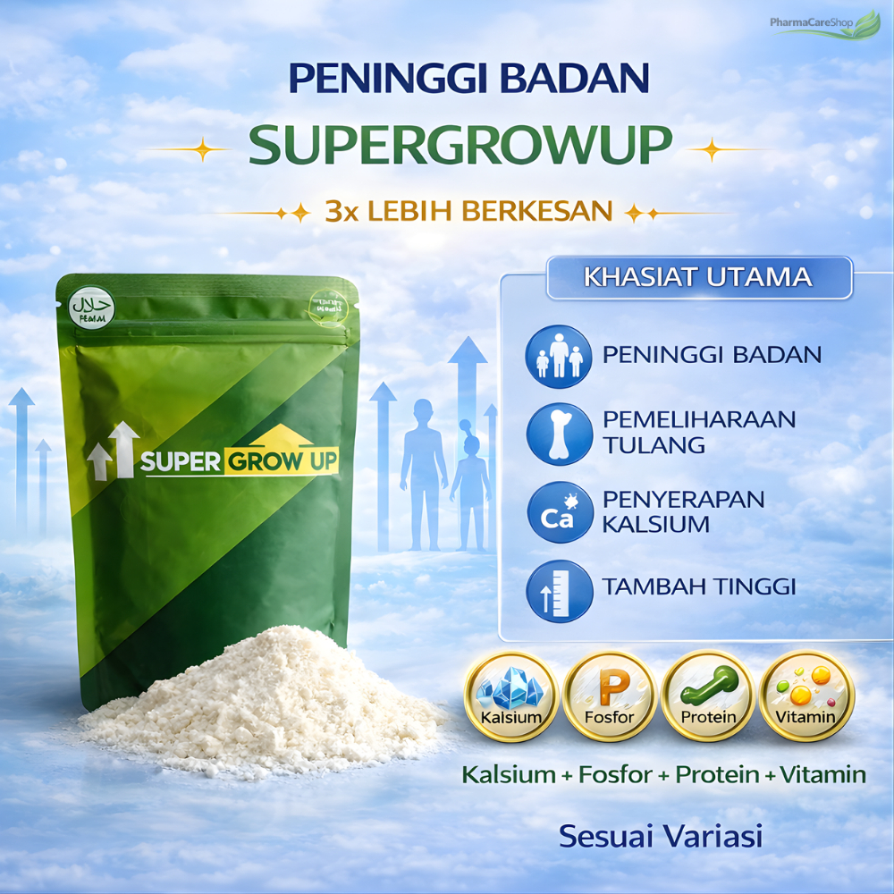 Super Grow Up Milk Booster Powder Susu Tinggi Badan Height Growth ...