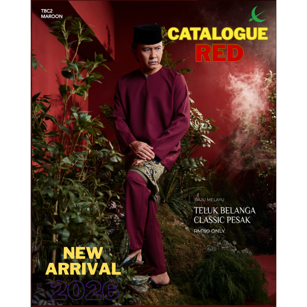 CLASSIC PESAK ELRAH EXCLUSIVE BAJU MELAYU TELUK BELANGA 2026 RED ...