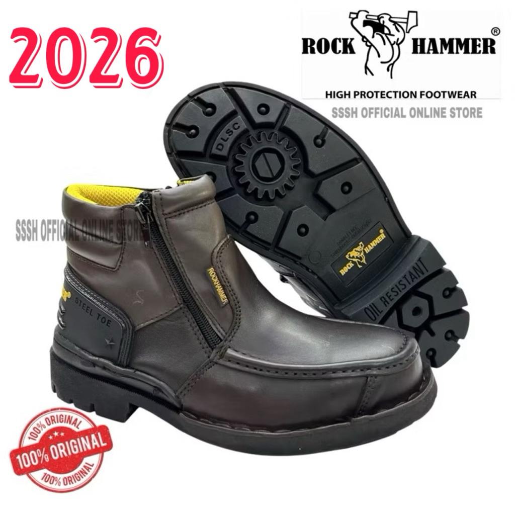 Rock Hammer lifestyle genuine leather safety Shoes 2025 Series mid cut ...