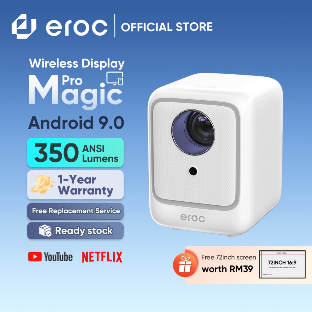 [1 Year Warranty] Projector Mini for Phone Eroc Magic Pro Smart ...