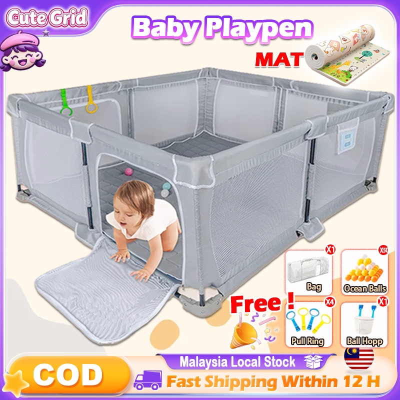 Baby Playpen Kids Safety Play Fence Playground Game Sturdy Guard Rail ...