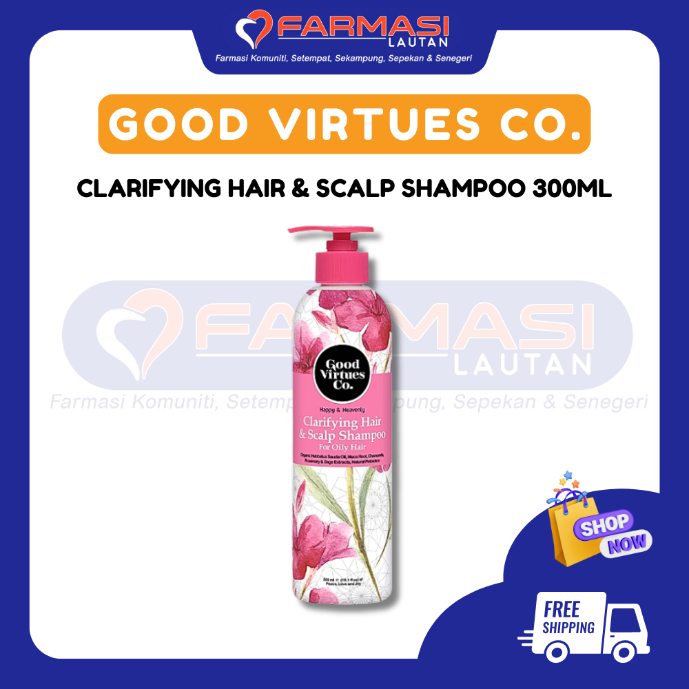 GOOD VIRTUES CO. (GVC) CLARIFYING HAIR & SCALP SHAMPOO 300ML | Shopee ...