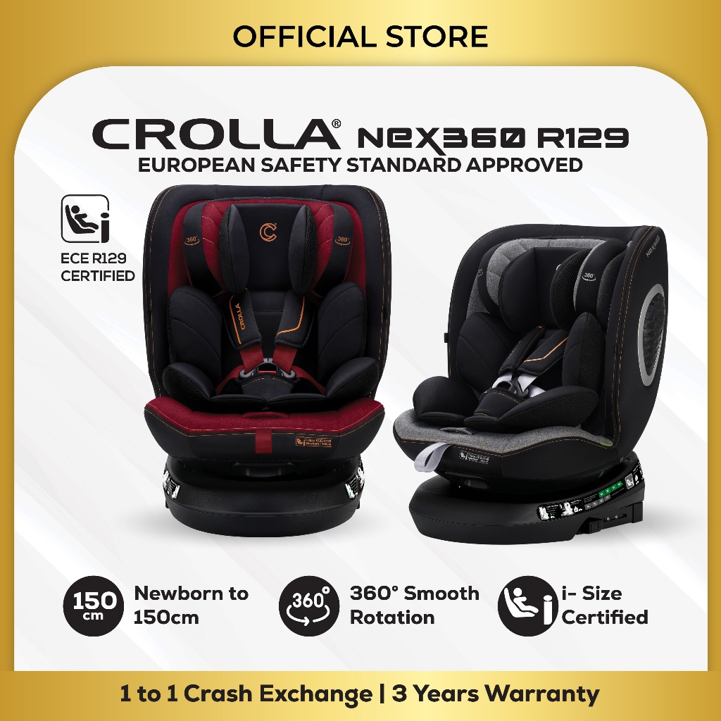 Crolla Nex360 R129 Isofix New Born to 12 Years Old | Shopee Malaysia