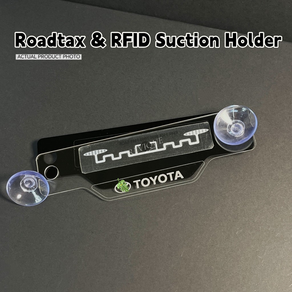 Universal Car Roadtax RFID Holder Suction Mount Black Windshield Tag ...