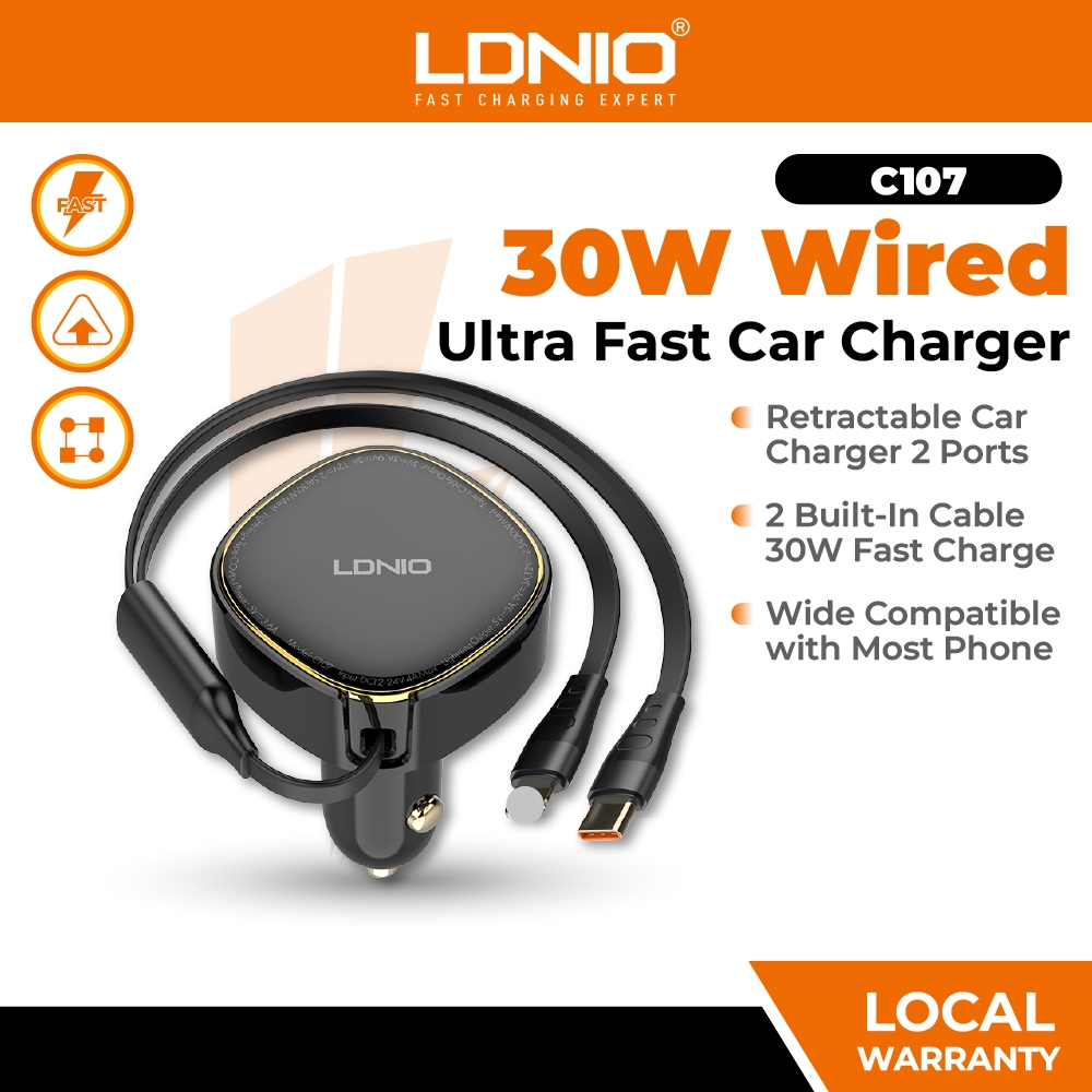 LDNIO C107 High Quality Fast Charging 30W High Power Single Built-in ...