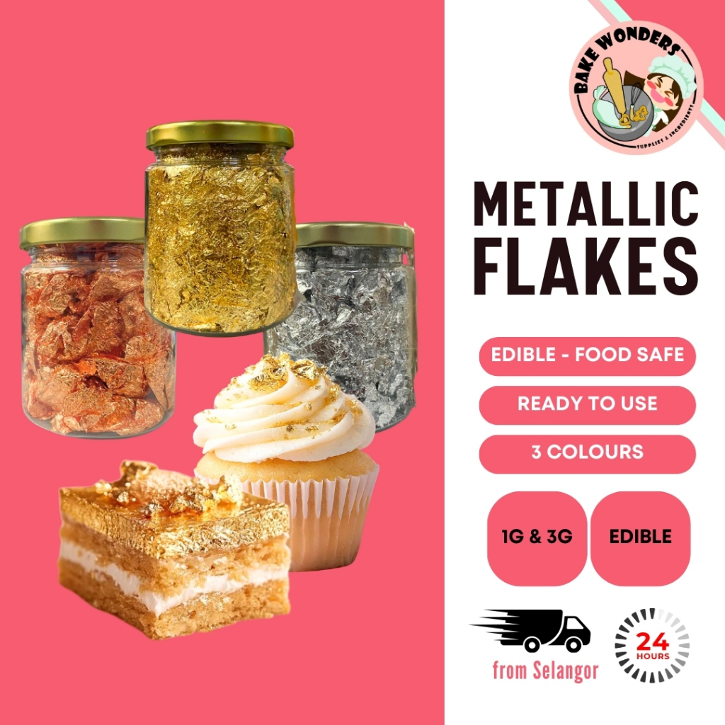 Gold Leaf/ Premium Silver Flakes/ Rose Gold Flakes/ Imported Gold Flake ...