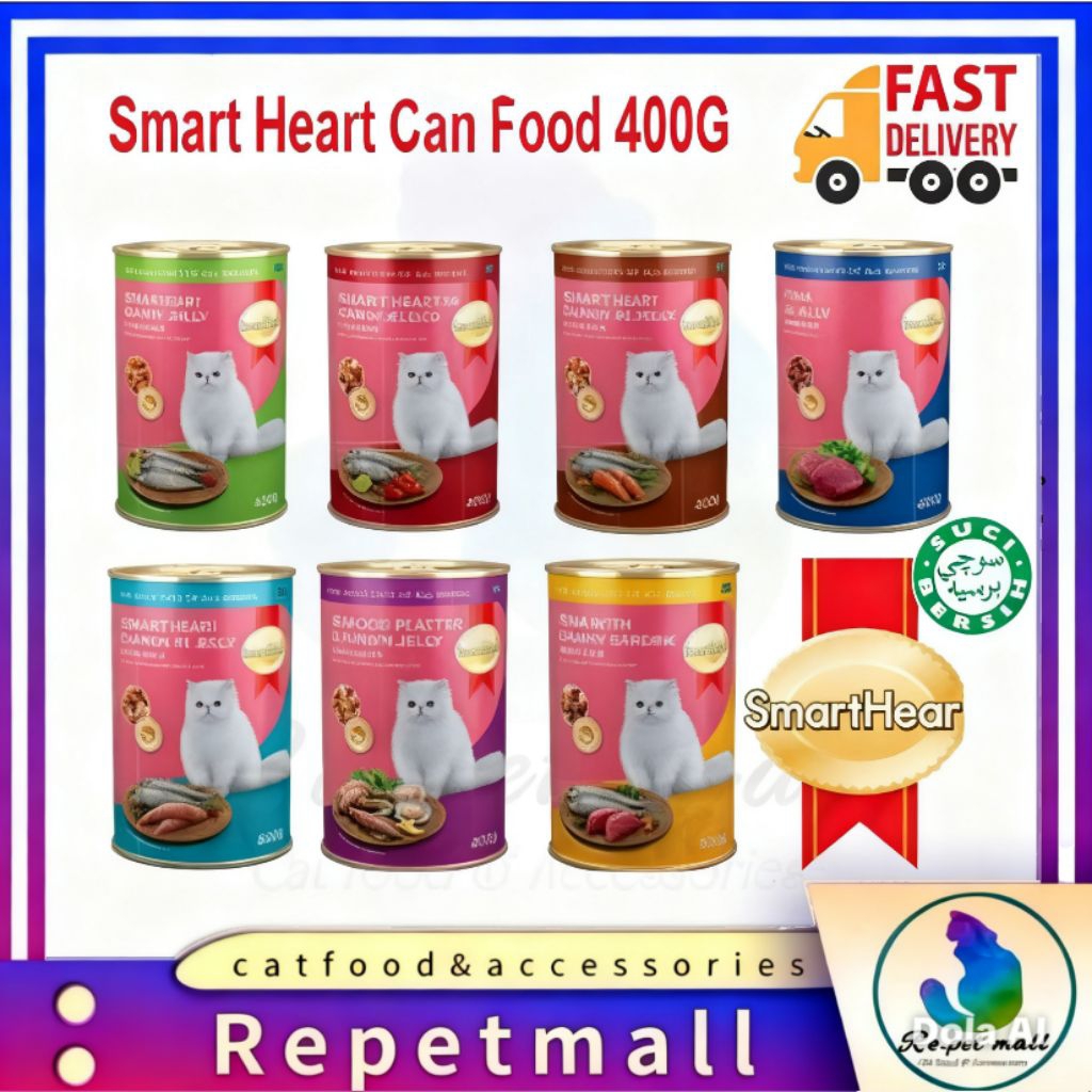 Smart Heart Cat Wet food 400G Makanan Basah Kucing 400g Smartheart 400G ...