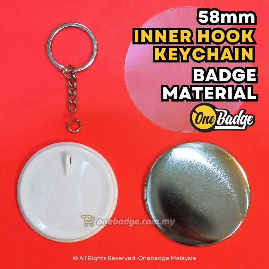 58mm Bahan Butang Lencana Berantai Kunci V2 | 100pcs 58mm Inner Hook ...