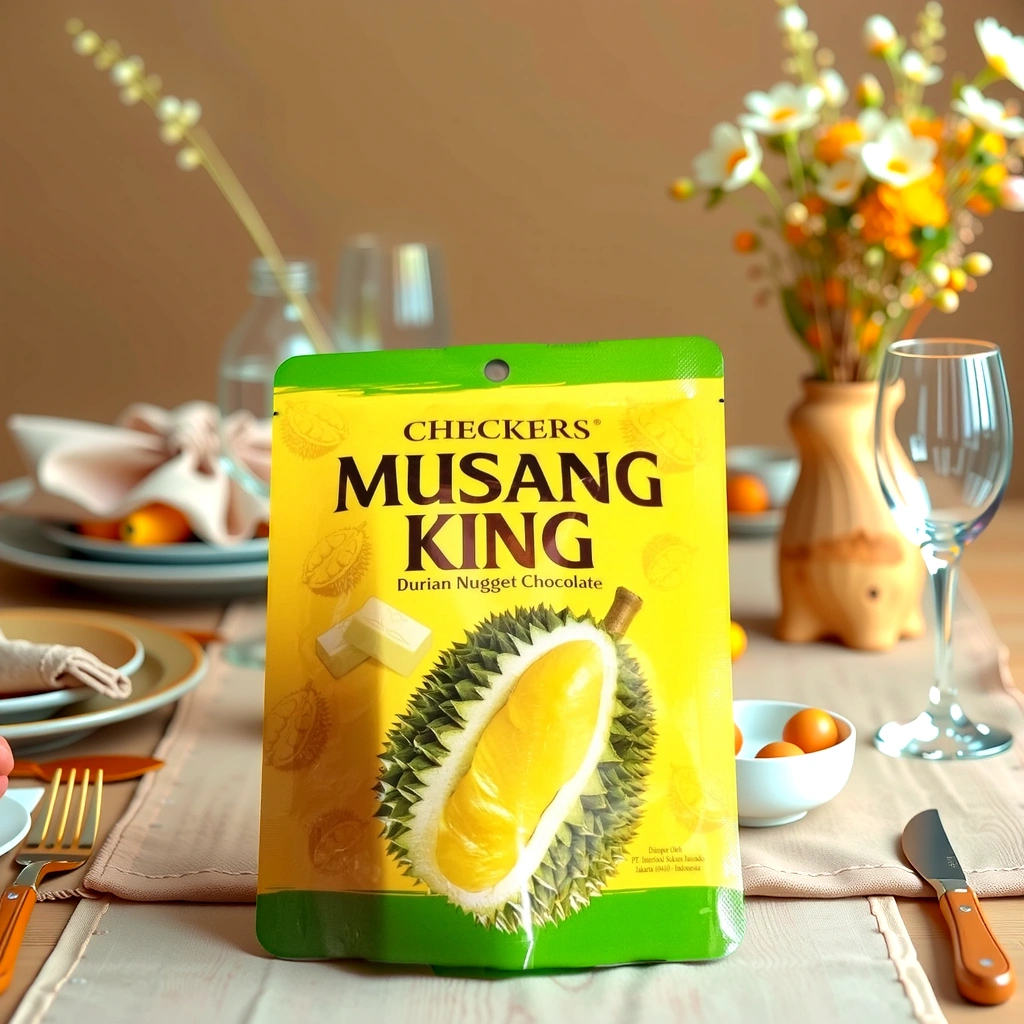 Checkers Musang King Durian Nugget Chocolate | Premium White Chocolate ...