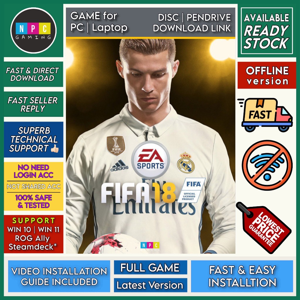 🔥【PC】FIFA 18 - Offline [Disc | Pendrive | Download Link] | Shopee Malaysia